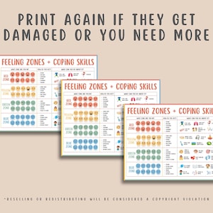 Feeling Zones Coping Skills for Kids Teens, Emotional Zones of ...