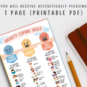 21 Anxiety Coping Skills Handout for Teens Kids, Grounding Techniques ...