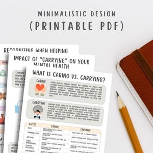 Caring Vs. Carrying Worksheets, Setting Relationship Boundaries ...