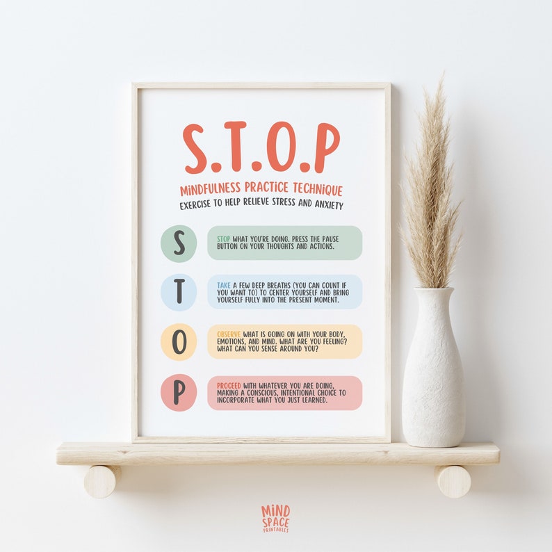 Stop Grounding Technique, Coping Skills, Coping Strategies, Stress ...