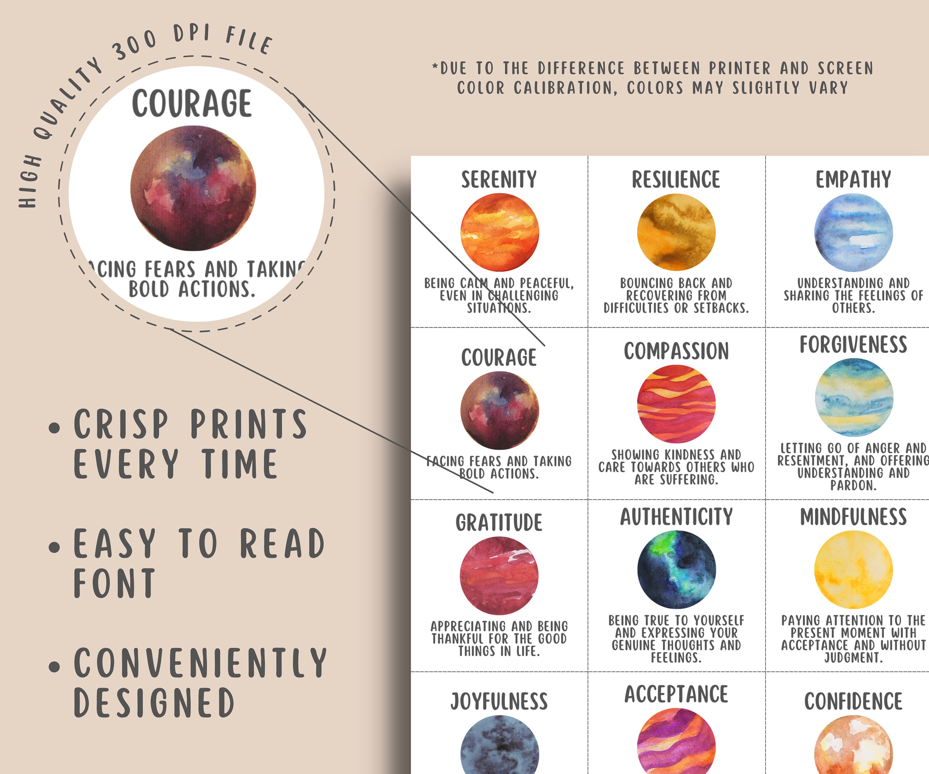 100 Inner Emotional Strength Cards, Self Esteem Resilience Mental ...