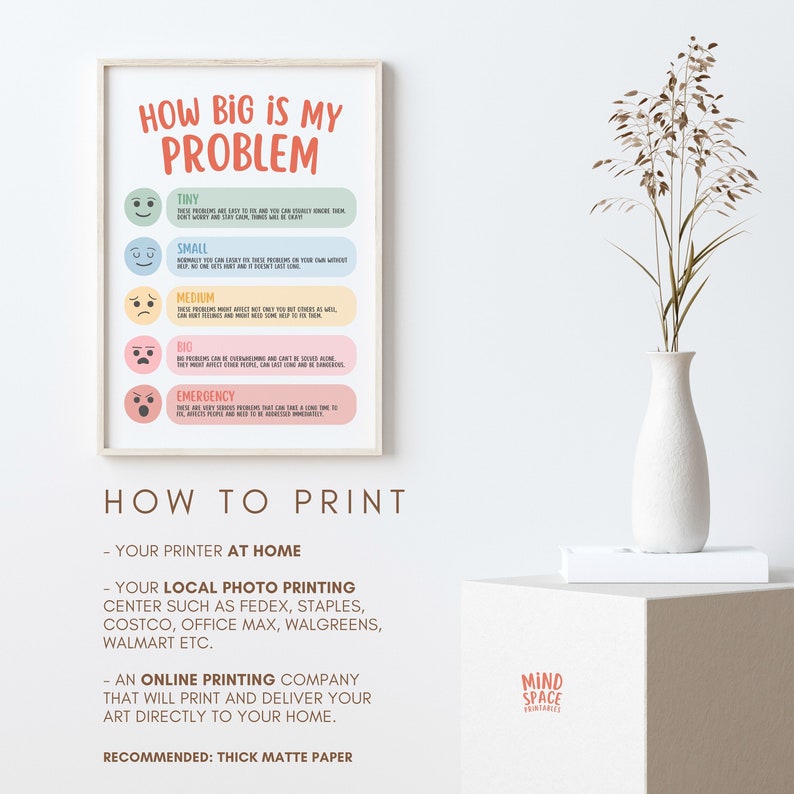 How Big is My Problem, Size of the Problem Poster, Zones of Regulation ...