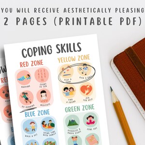 Feelings Zone With Coping Skills Set of 2 Posters for Kids, Emotions ...