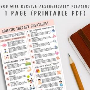 Somatic Therapy Cheatsheet, Coping Skills, Nervous System Regulation ...