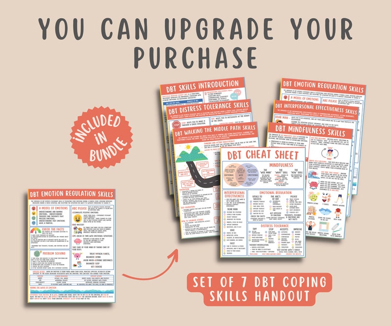 DBT Emotion Regulation Coping Skills Handout Teens Kids - Etsy