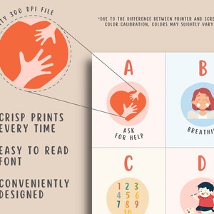 26 Coping Skills Cards for Kids Teens, Coping Strategies Calm Down ...