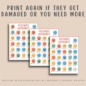 Feelings Alphabet Chart for Kids, Emotions Poster for Toddlers ...