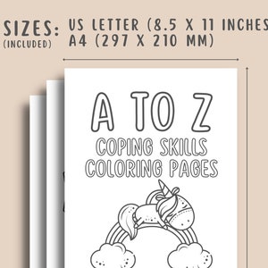 27 Alphabet Coping Skills Coloring Worksheets Grounding Techniques ...