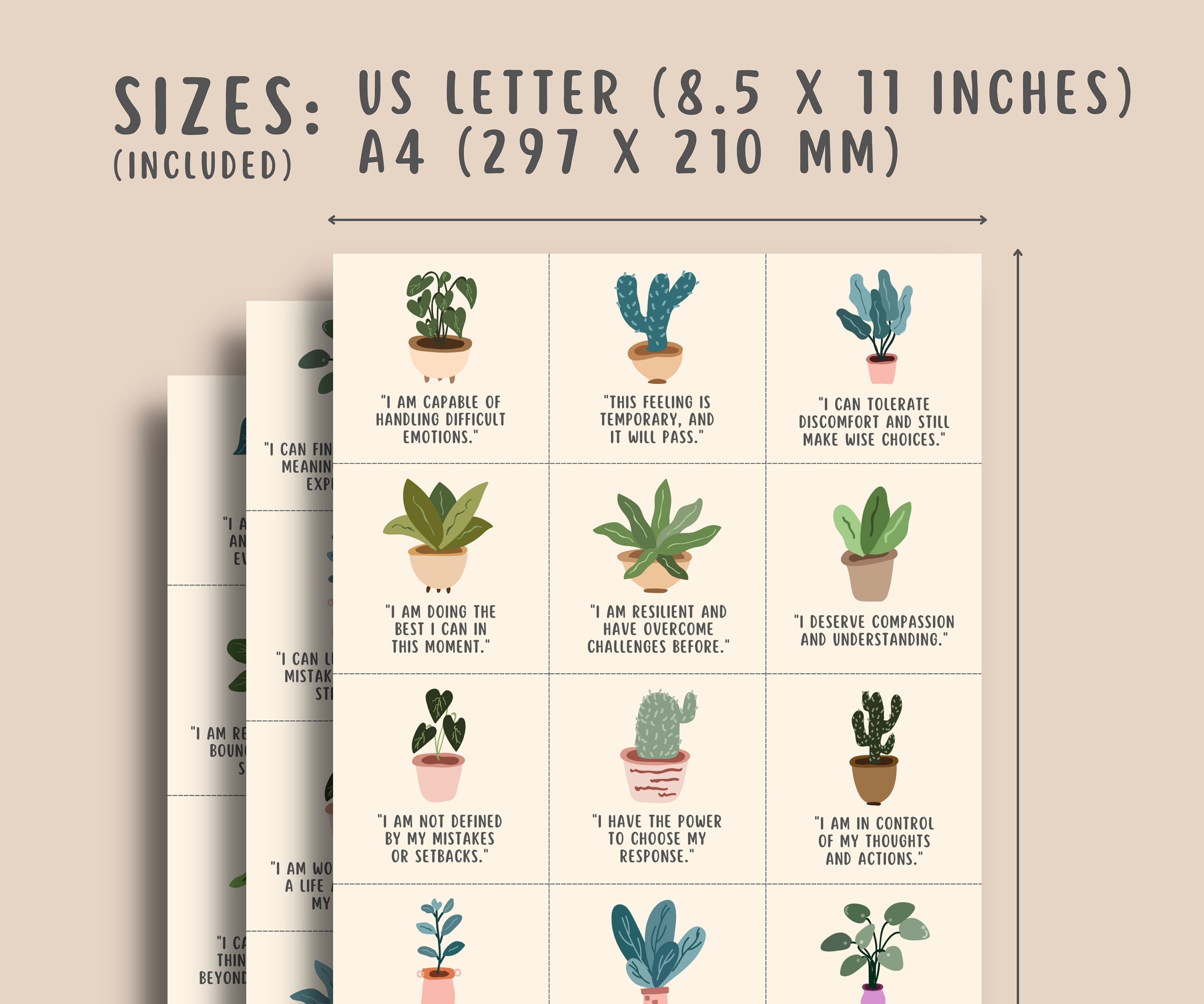 52 DBT Coping Statement Flashcards for Teens Adults Kids BPD - Etsy