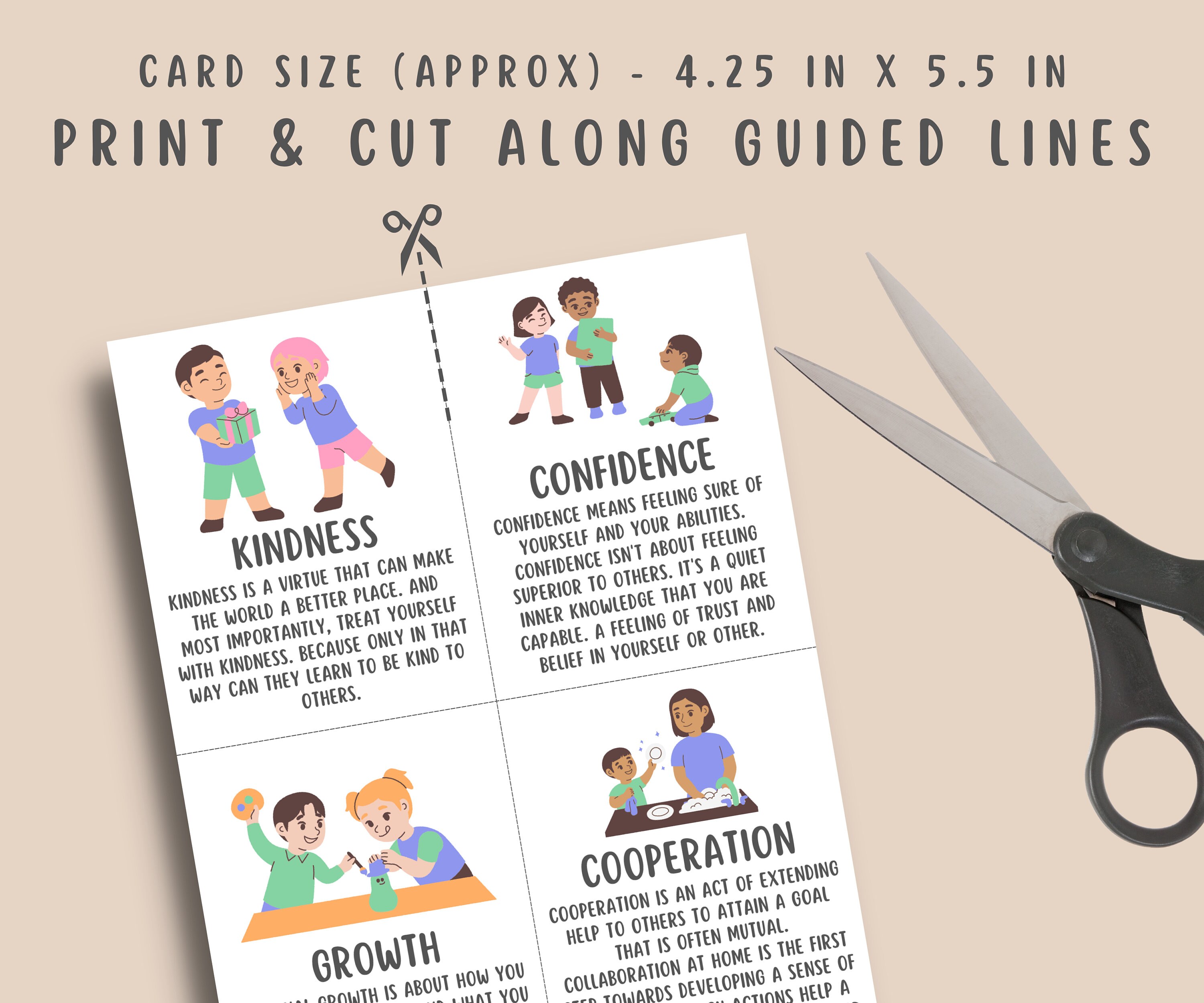 20 Kids Moral Values Flashcards Acceptance Commitment Therapy Resources ...