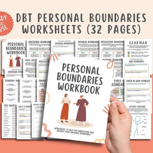 Boundaries Worksheets Boundary Workbook Setting Healthy Boundaries ...