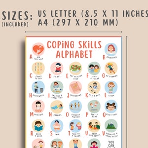 Alphabet Coping Skills for Kids Teens, Grounding Techniques, Social ...