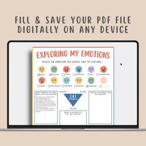 Feelings/emotions Check in CBT Worksheet for Teens & Kids, Cognitive ...