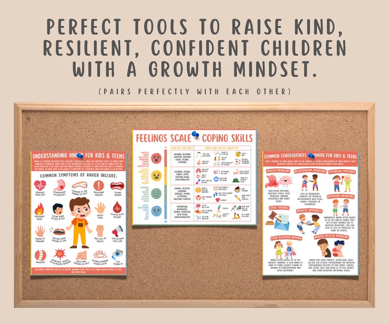 Feelings Coping Skills for Teens & Kids Emotions Scale Chart - Etsy
