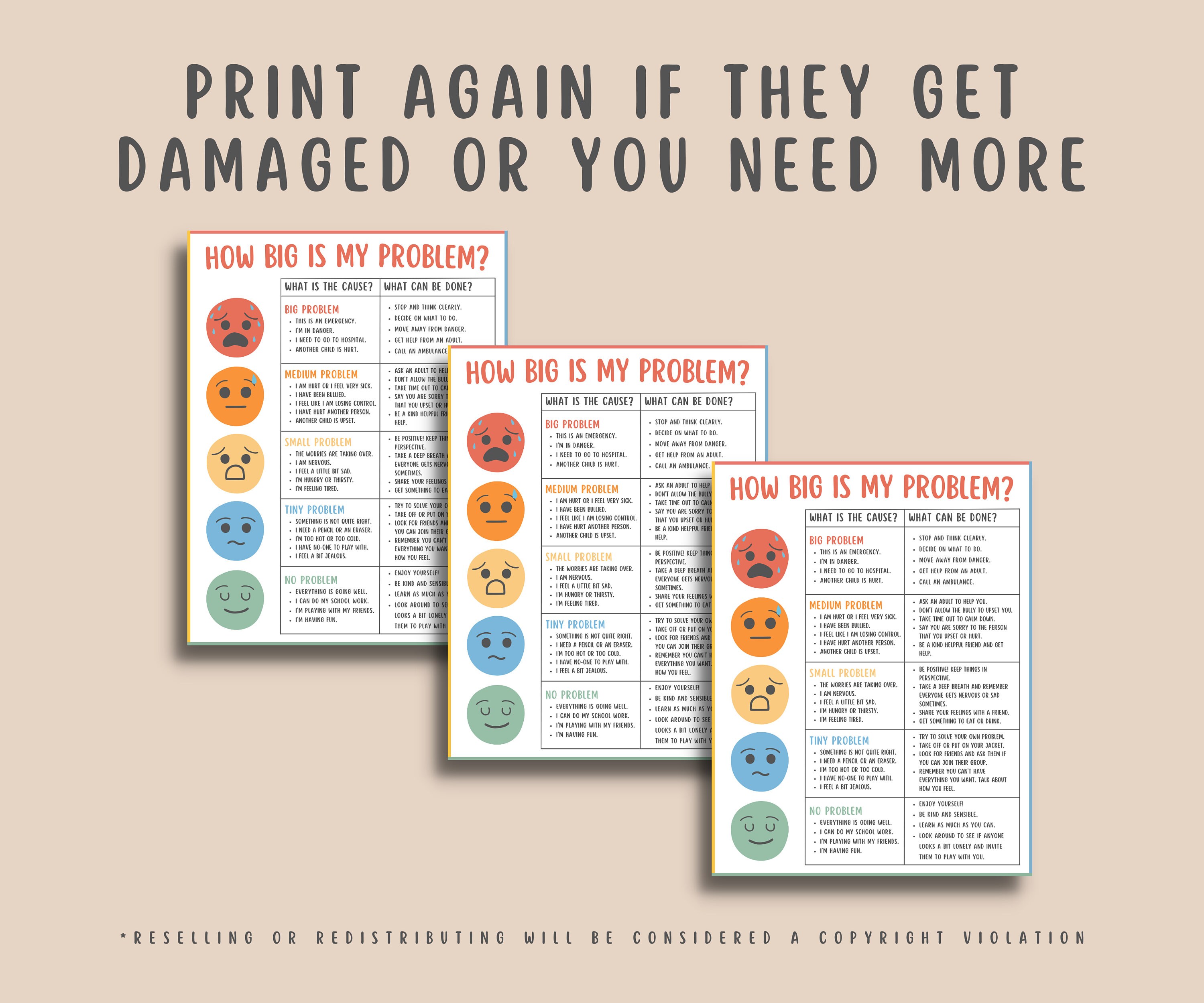 How Big is My Problem, Size of the Problem Poster, Self-regulation ...