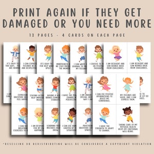 52 Feelings Coping Statement Cards for Kids Teens Grounding Calming ...