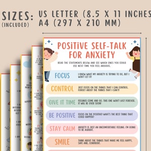 Anxiety Coping Skills Bundle Kids Teens 8 Pages, Mental Health ...