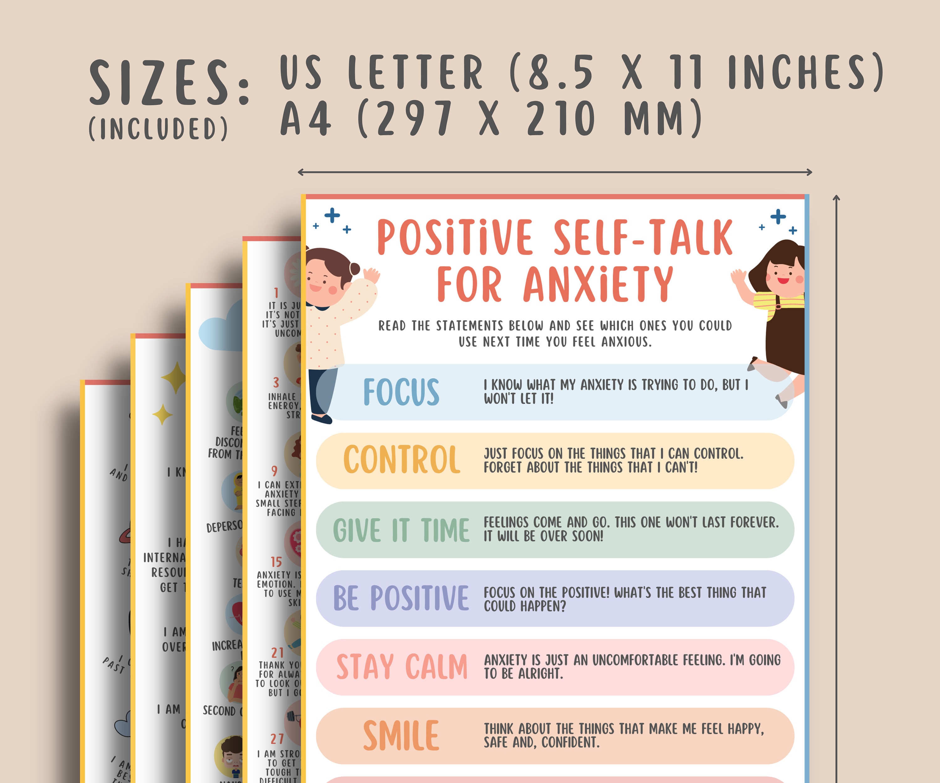 Anxiety Coping Skills Bundle Kids Teens 8 Pages Mental Health - Etsy