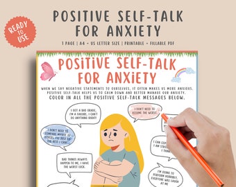 Positive Self-talk for Trauma Printable Coping Skills - Etsy