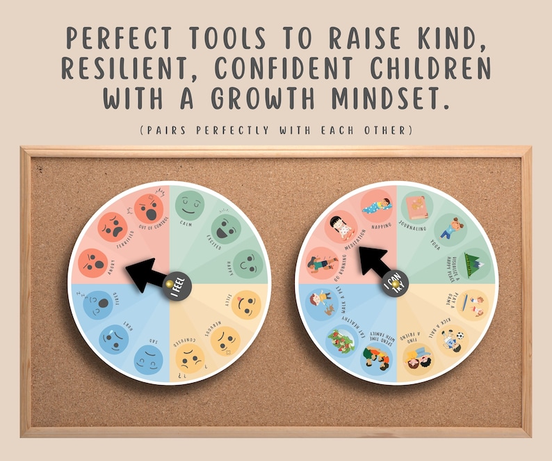 Feelings Wheel With Coping Skills Activity for Kids, Calming Corner ...