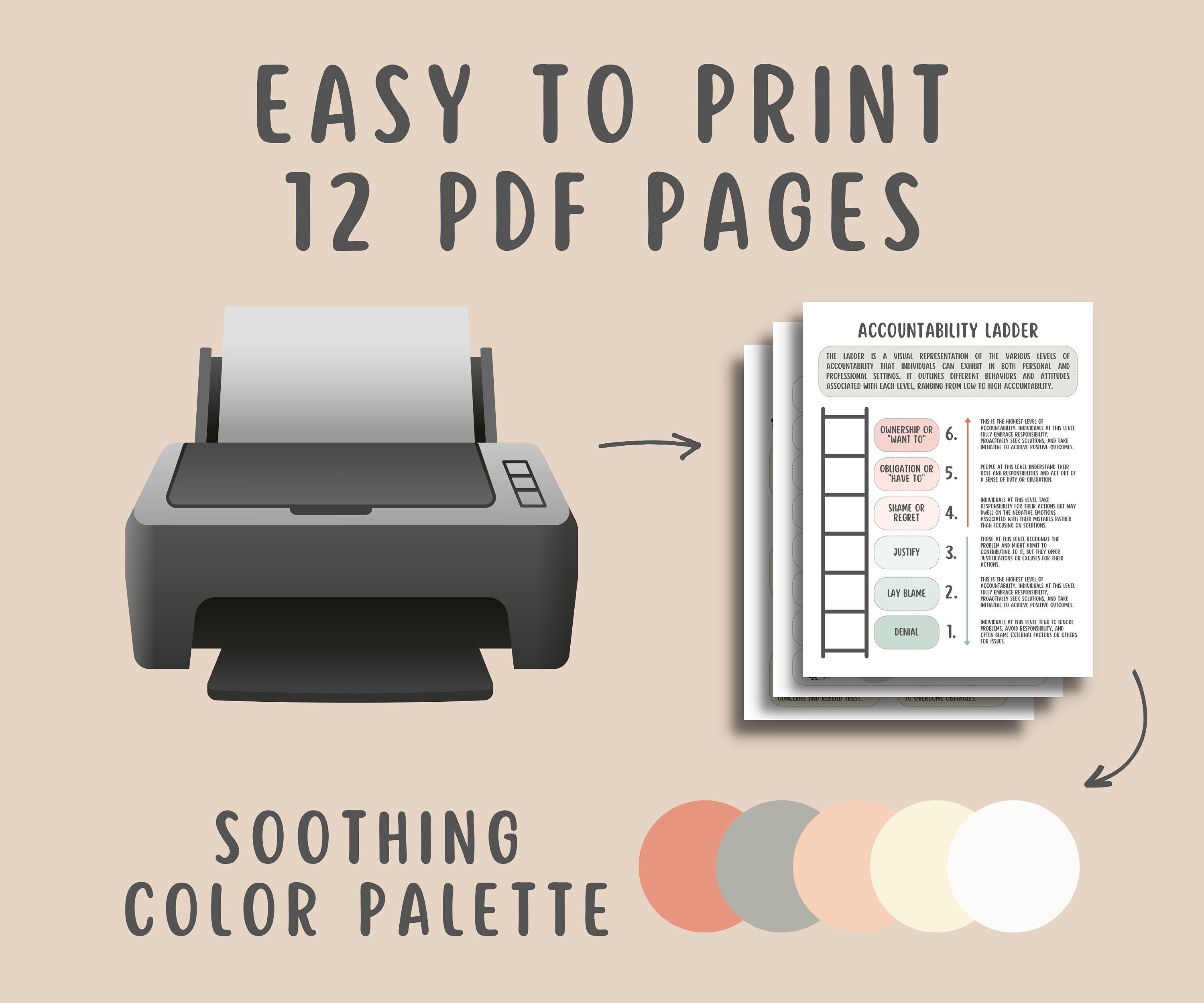Accountability Worksheets Self Blame Vs Accountability Ladder Couples ...