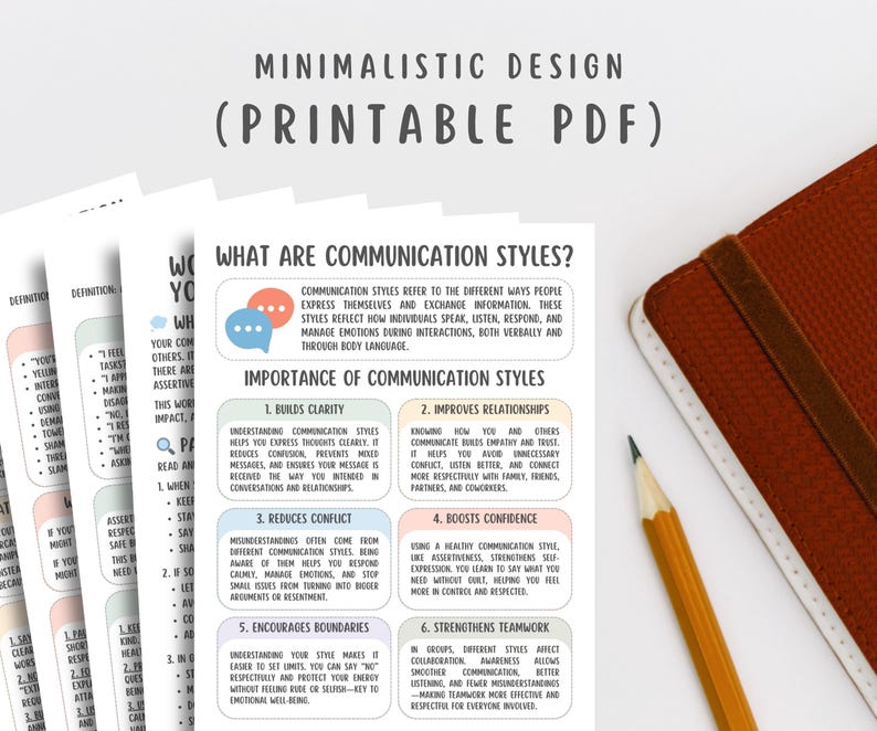 Communication Styles Worksheets (11 Pages), Communication Skills ...
