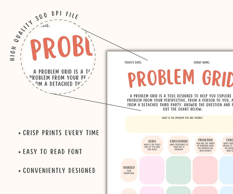 Solution Focused Therapy Worksheets, SFBT Worksheets, SFBT Questions ...