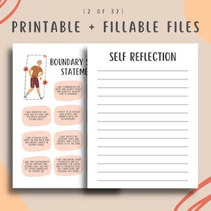 32 Personal Boundaries Worksheets, DBT Therapy Workbook, Healthy ...