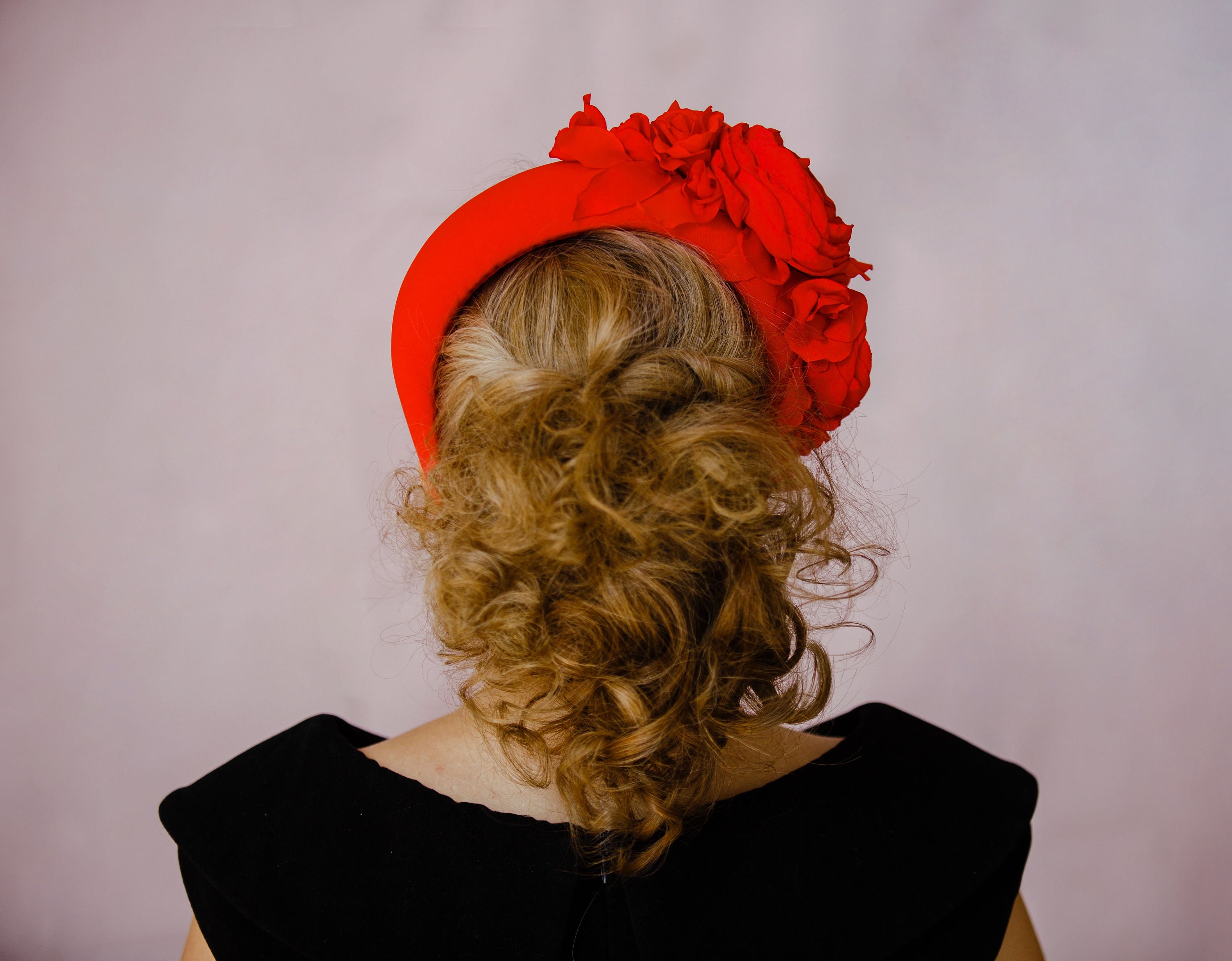 Red Rose Fascinator Hat for Wedding Guest Inspired by Kate Middleton ...