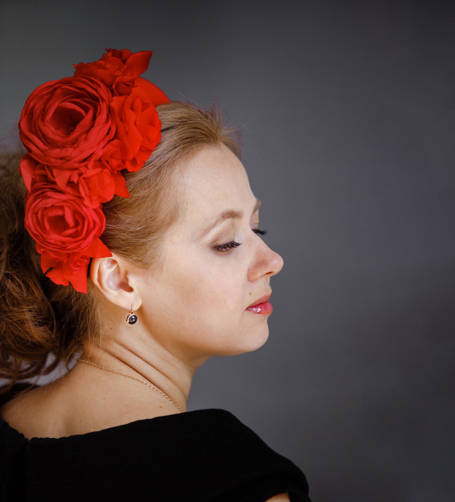 Red Rose Fascinator Hat for Wedding Guest Inspired by Kate - Etsy