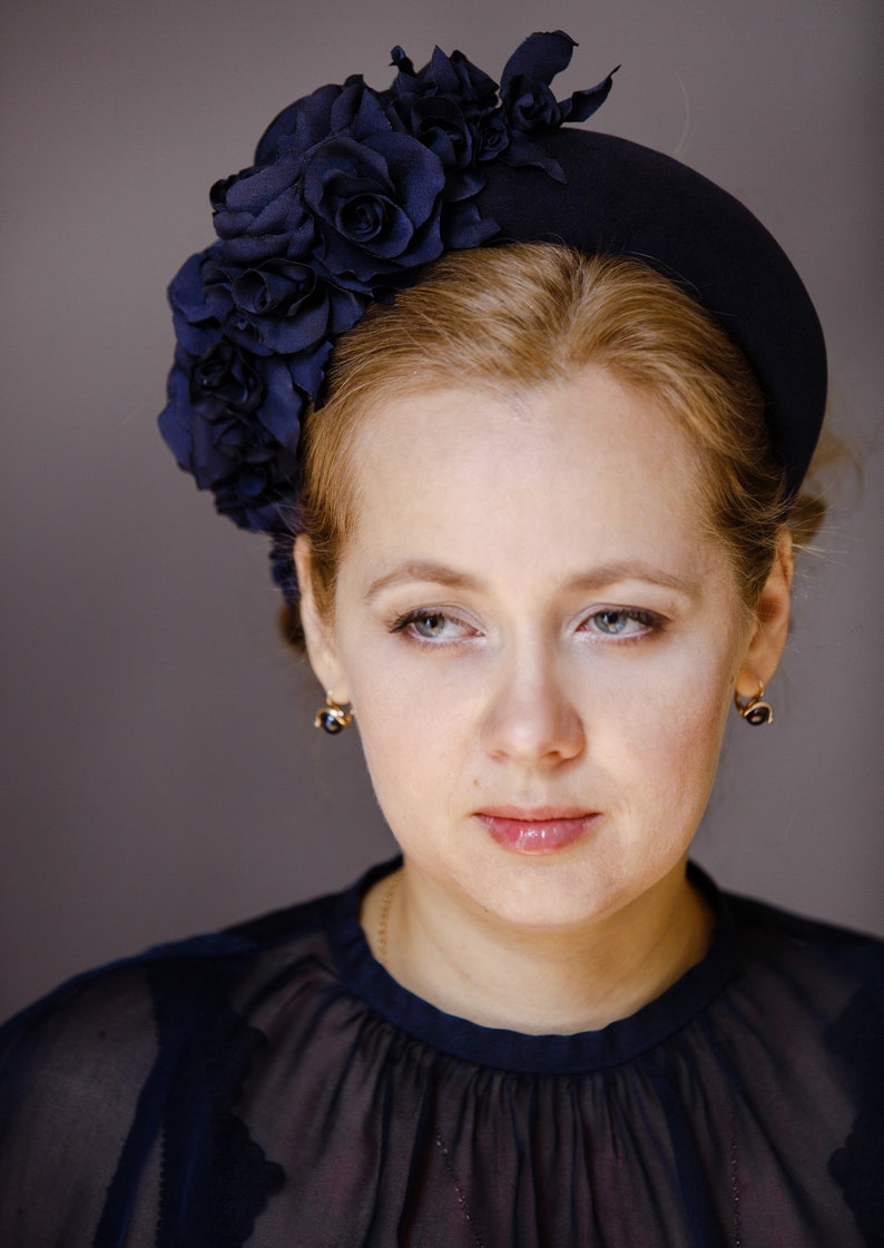 Navy Fascinator Headband: Wedding Guest Hat Inspired by Kate Middleton ...