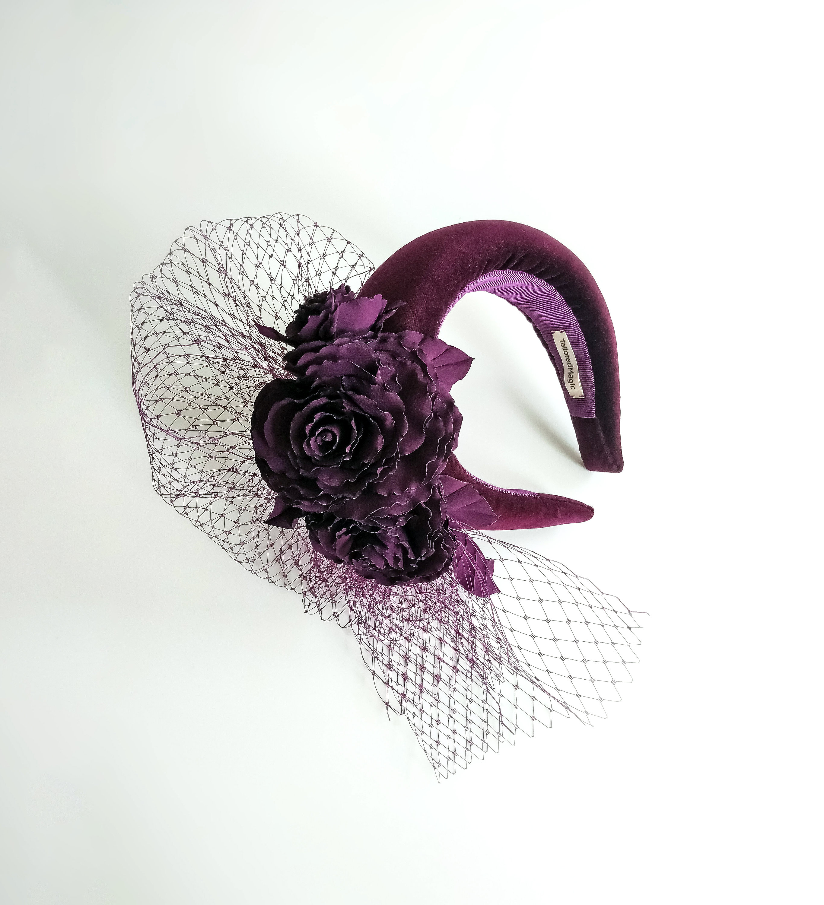 Burgundy Velvet Fascinator Headband Hat for Women Burgundy - Etsy
