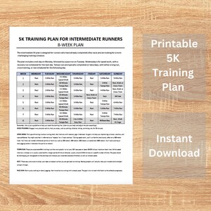 8-week 5K Training Plan Bundle With Running Log/journal, 5K Training ...