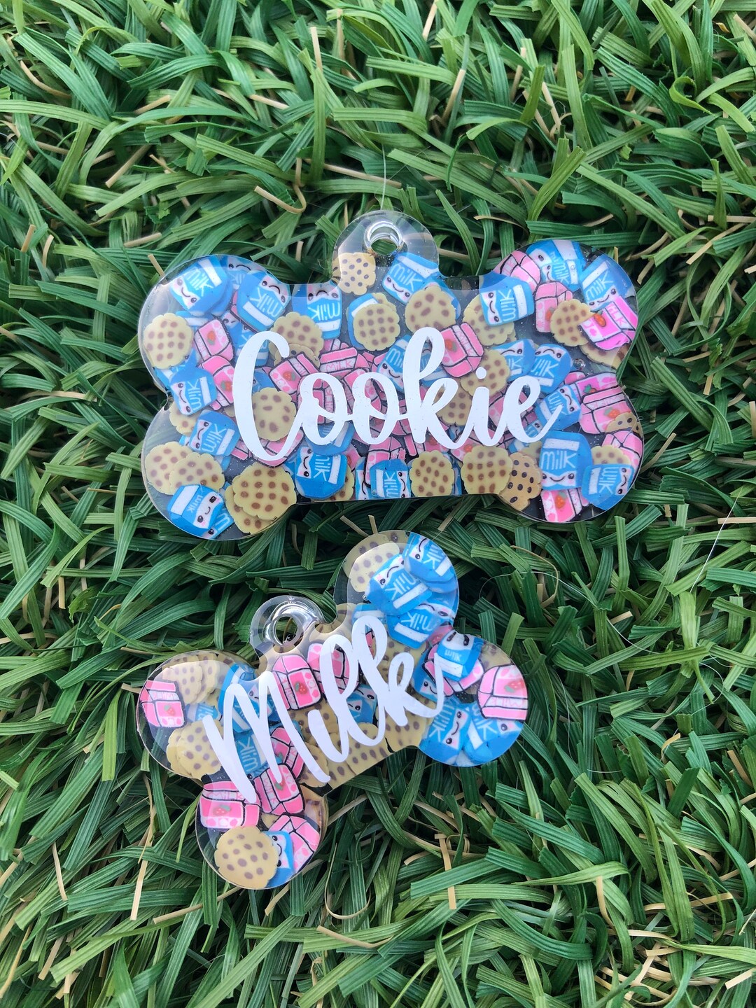 Custom Resin Dog Tag: Cookie and Milk Bone Pet Tags - Etsy
