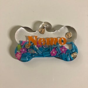 Finding Nemo Pet Tag | Custom Dog Tags | Resin Dog Tag | Bone Shaped ...