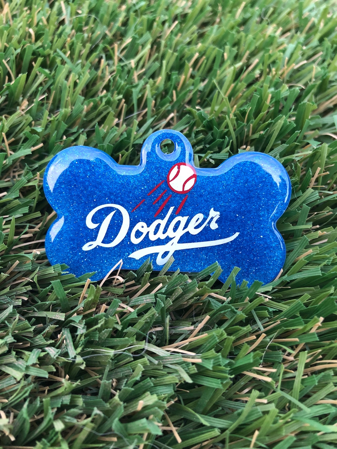 La Dodgers Pet Tag: Custom Bone-shaped Resin Dog Tag - Etsy
