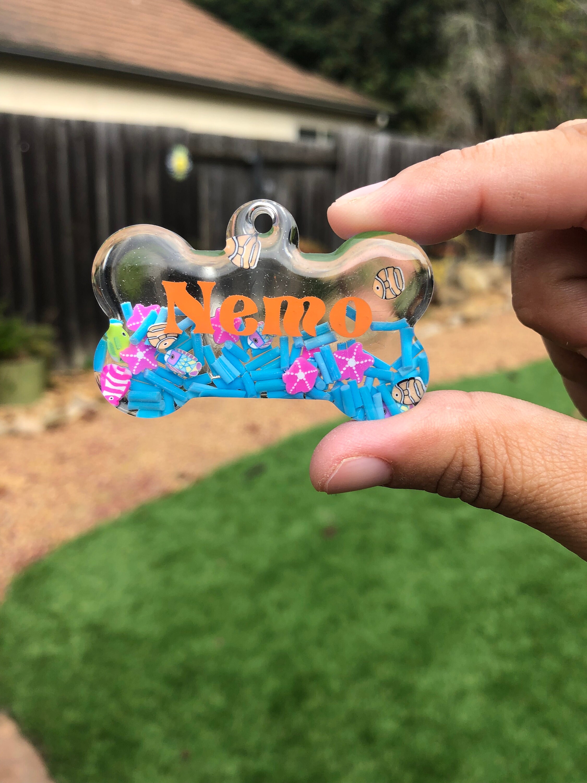 Finding Nemo Pet Tag | Custom Dog Tags | Resin Dog Tag | Bone Shaped ...