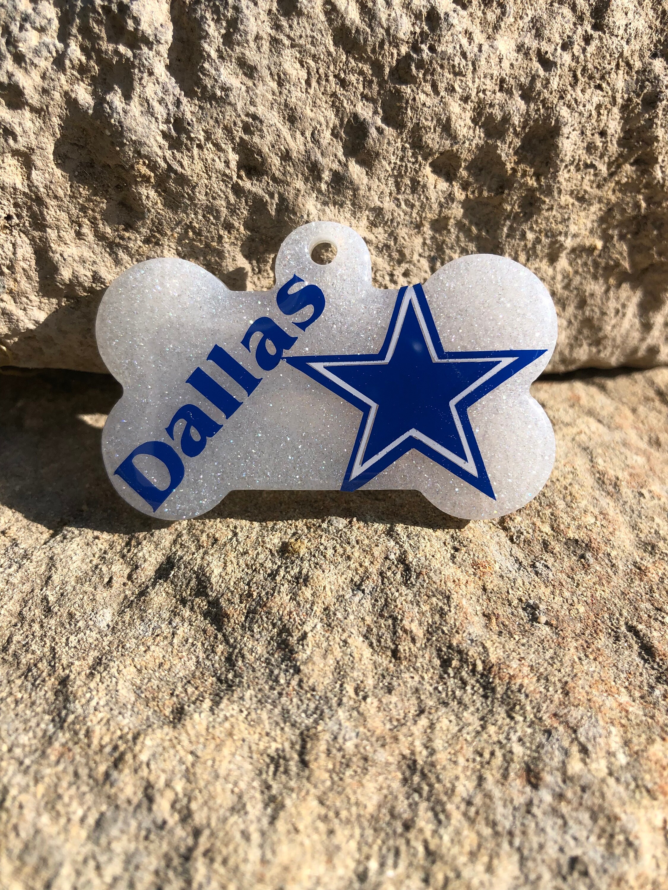 Football Pet Tag: Custom Resin Bone-shaped Dog Tag - Etsy
