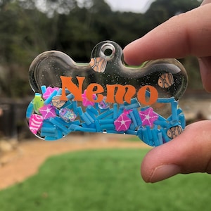 Finding Nemo Pet Tag | Custom Dog Tags | Resin Dog Tag | Bone Shaped ...