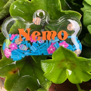 Finding Nemo Pet Tag | Custom Dog Tags | Resin Dog Tag | Bone Shaped ...