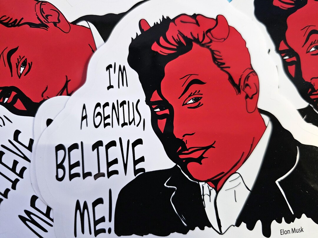 Anti-elon Musk Sticker, Elon Musk Devil Sticker, Anti-maga Sticker ...