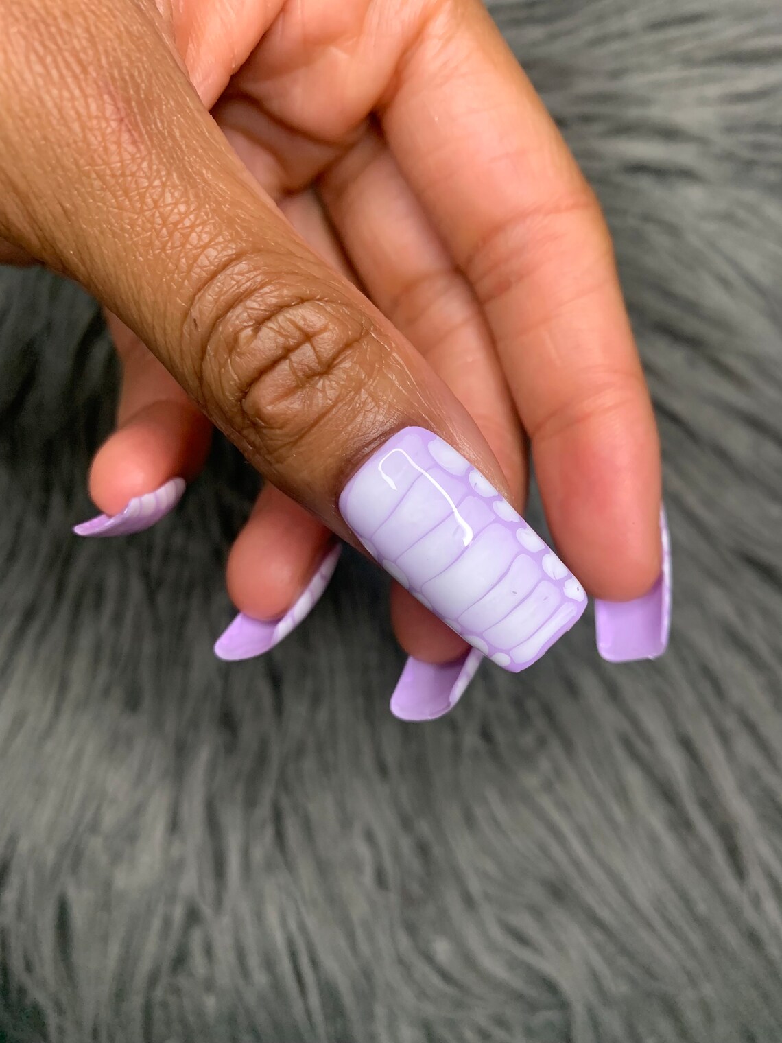 Purple Gator | Gel Press on Nails | Fall/winter Nail Art - Etsy