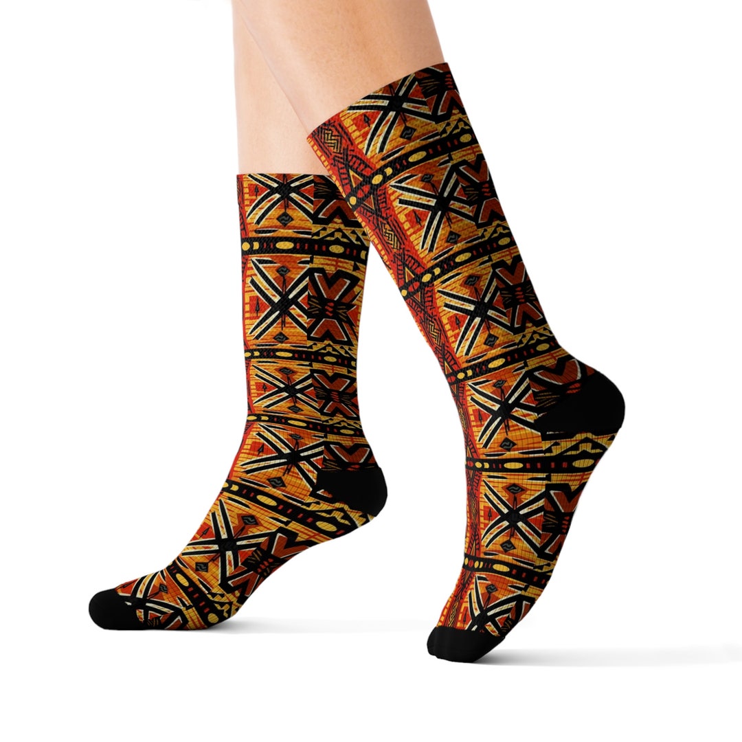 Vibrant African Print Socks Stylish and Bold Afrocentric Footwear - Etsy