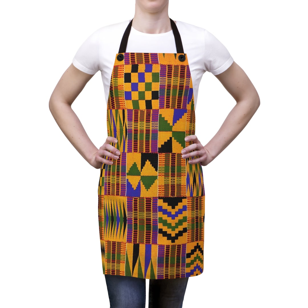 Authentic Traditional African Cooking Apron Vibrant Kente - Etsy