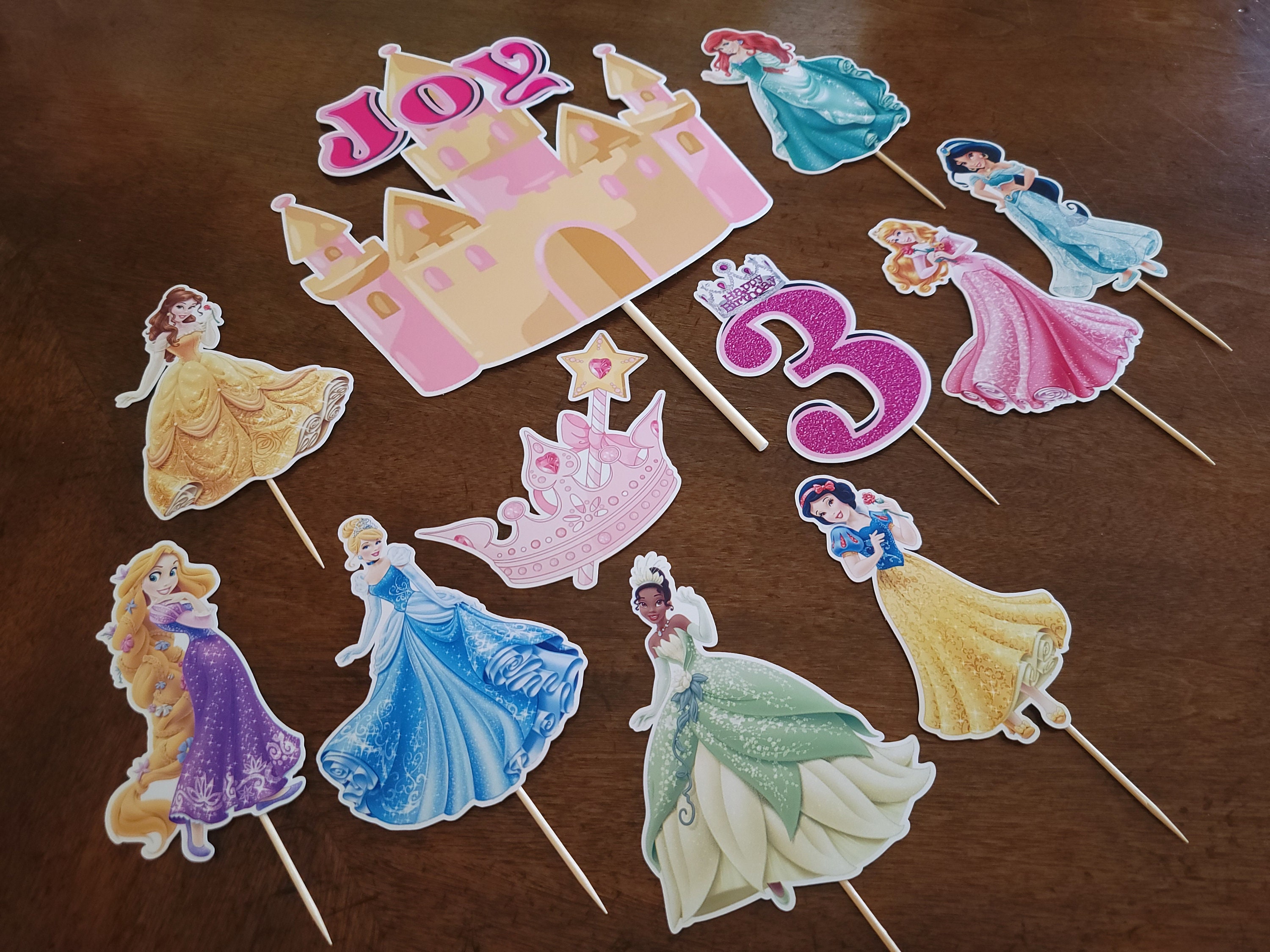DISNEY PRINCESS Cake Topper Set Princess Castle Cake Topper - Etsy