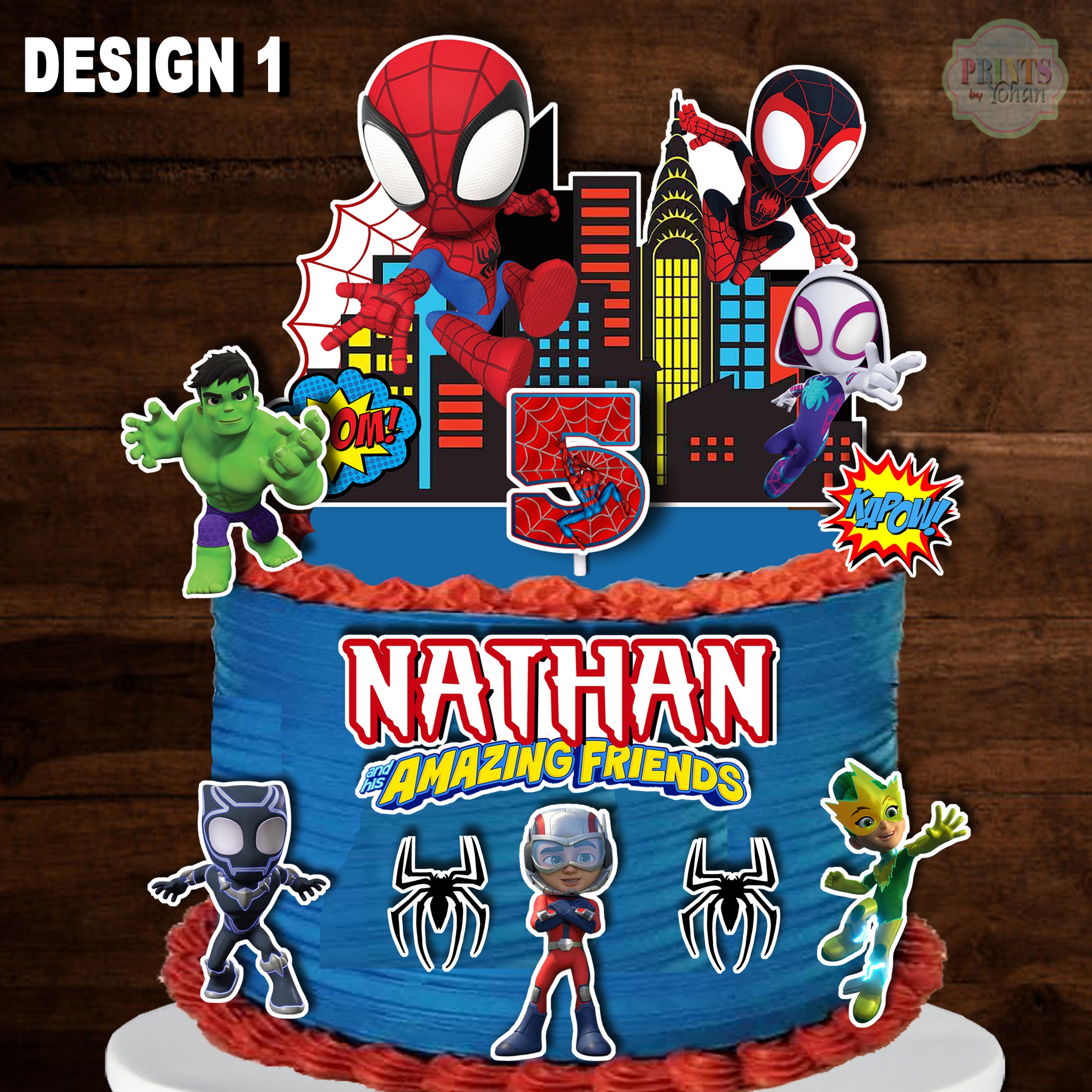 SPIDEY And His AMAZING FRIENDS Cake Topper Set Spidey Cake - Etsy México