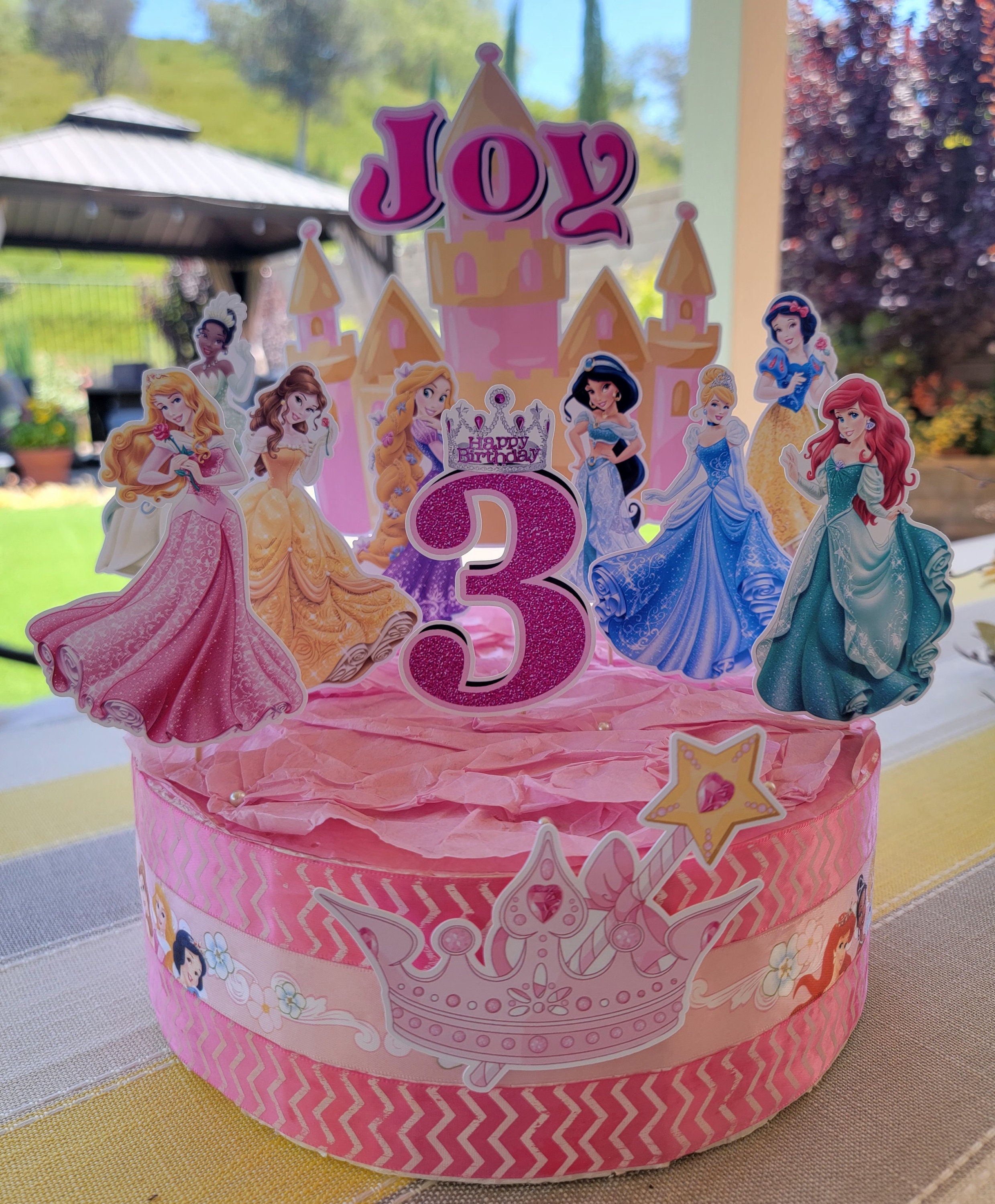 DISNEY PRINCESS Cake Topper Set Princess Castle Cake Topper - Etsy