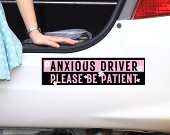 Please Be Patient I Am a Bad Driver Bumper Sticker Funny Bumper Sticker ...