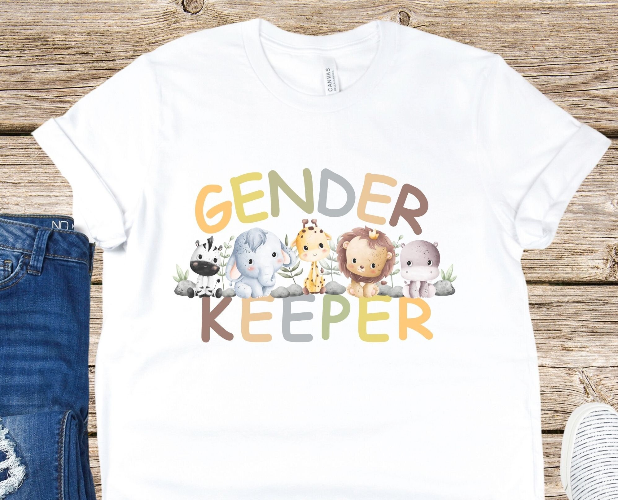 Zoo Animal Baby Shower Gender Keeper Shirt Keeper of the - Etsy