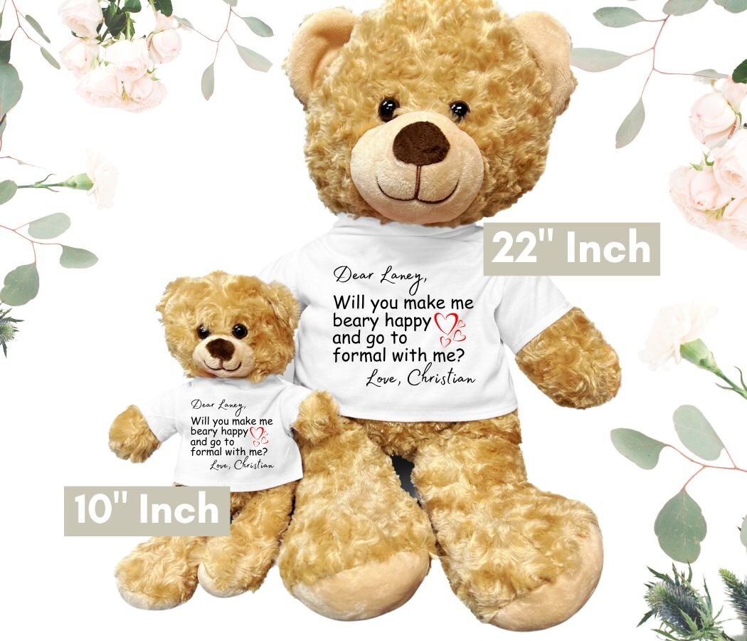 Personalized Dance Invite Custom Formal or Promposal Teddy Bear Will ...